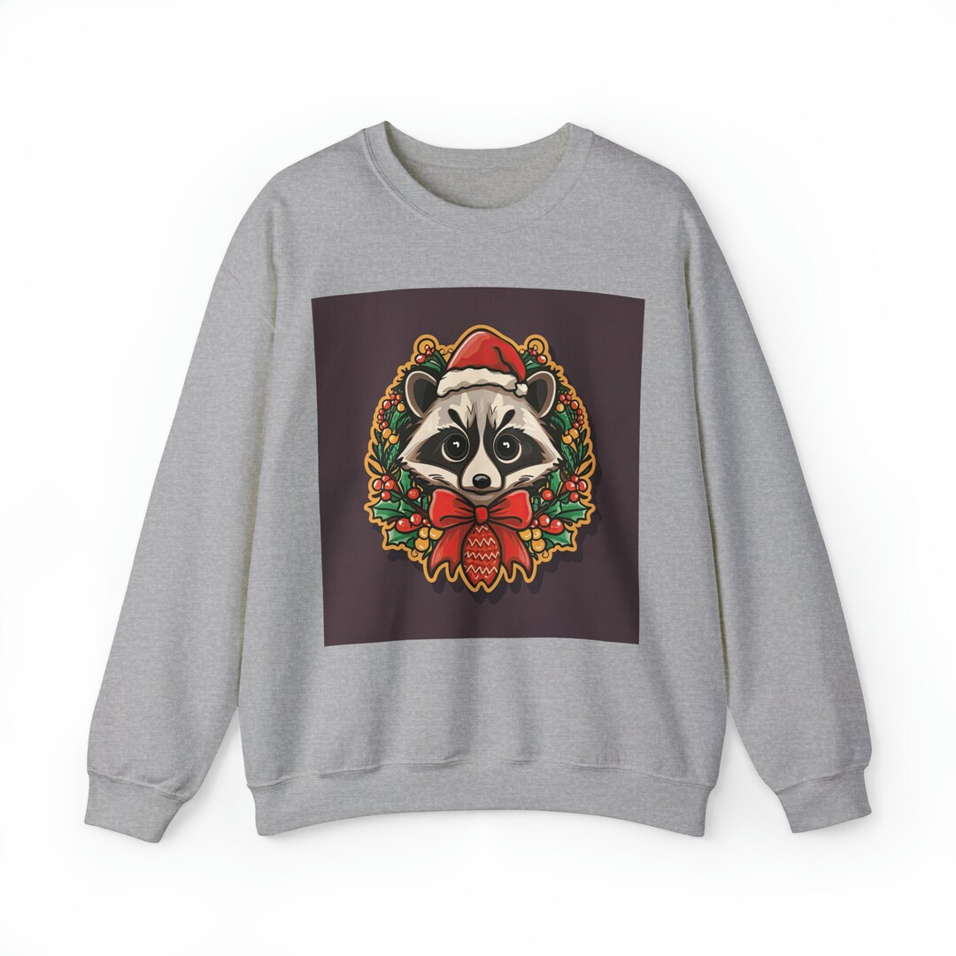 Christmas Raccoon Sweater Cute Raccoon Sweater Raccoon Lover - Etsy