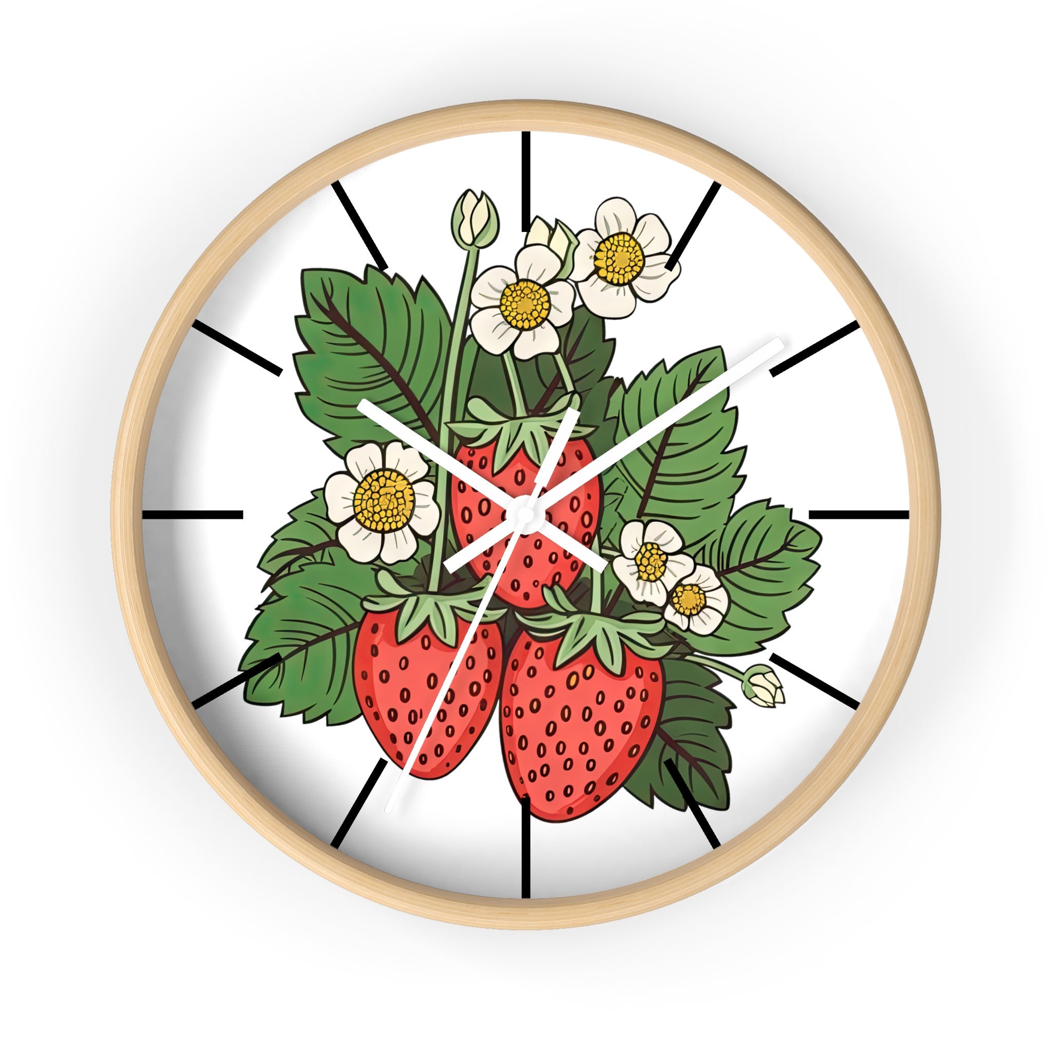 Cottage Core Strawberry Wall Clock, Goblincore Strawberry Wall Clock ...