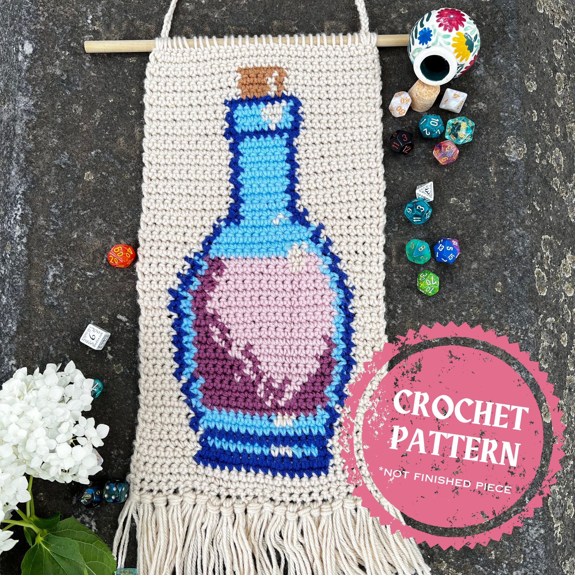 Crochet Pattern | Healing Potion Wall Hanging | Dnd Wall Hanging ...