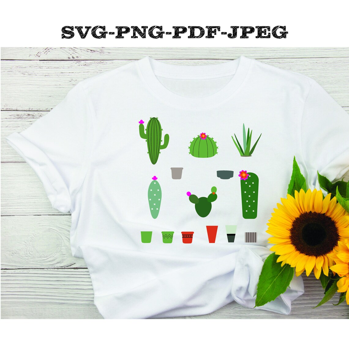 Cactus Svg, Cactus Printable, Cactus Png, Garden Svg, Plant Svg Bundle ...