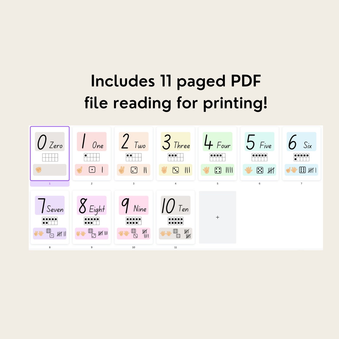 PRINTABLE Modern Colorful Number Posters Bulletin Board Posters Primary ...