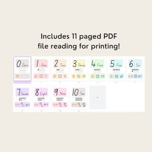 PRINTABLE Modern Colorful Number Posters | Bulletin Board Posters ...