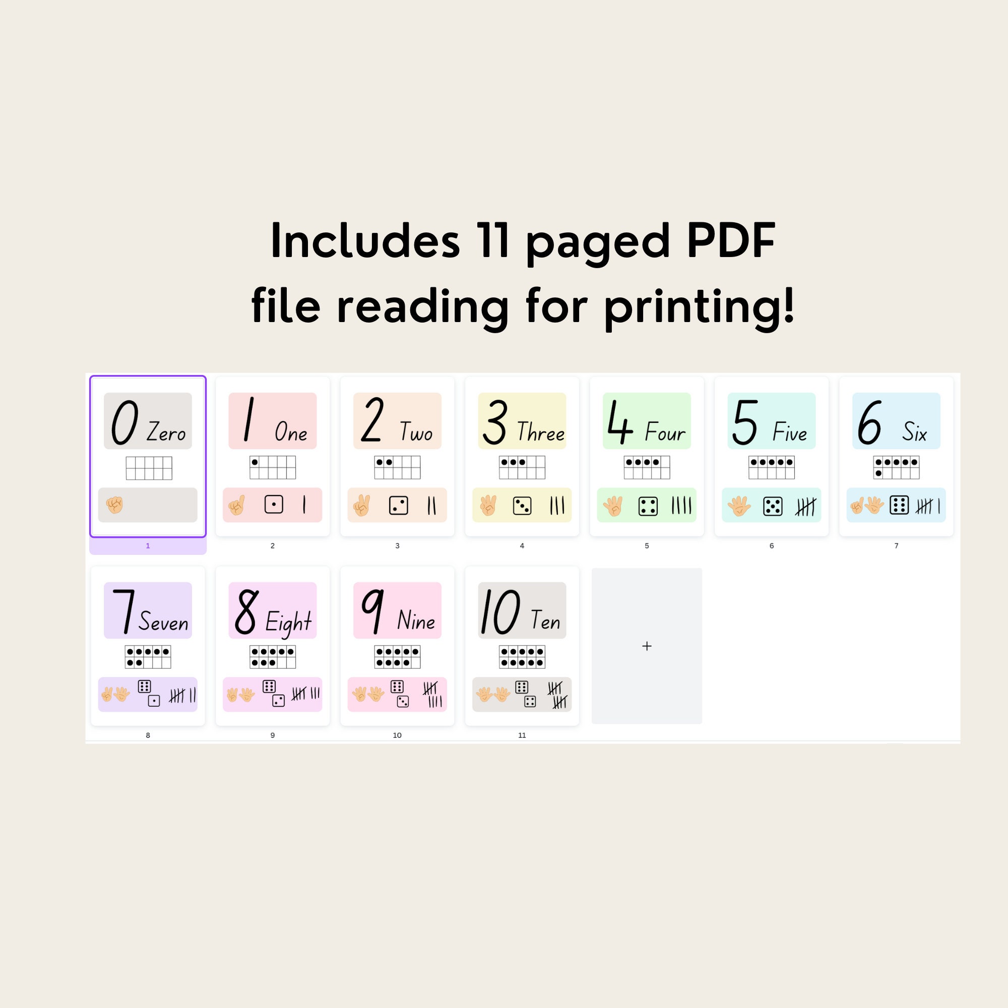 PRINTABLE Modern Colorful Number Posters Bulletin Board Posters Primary ...