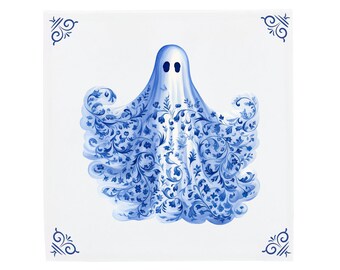 Delft Blue Ceramic Tile: Minion Modern Dutch Design, Handcrafted ...