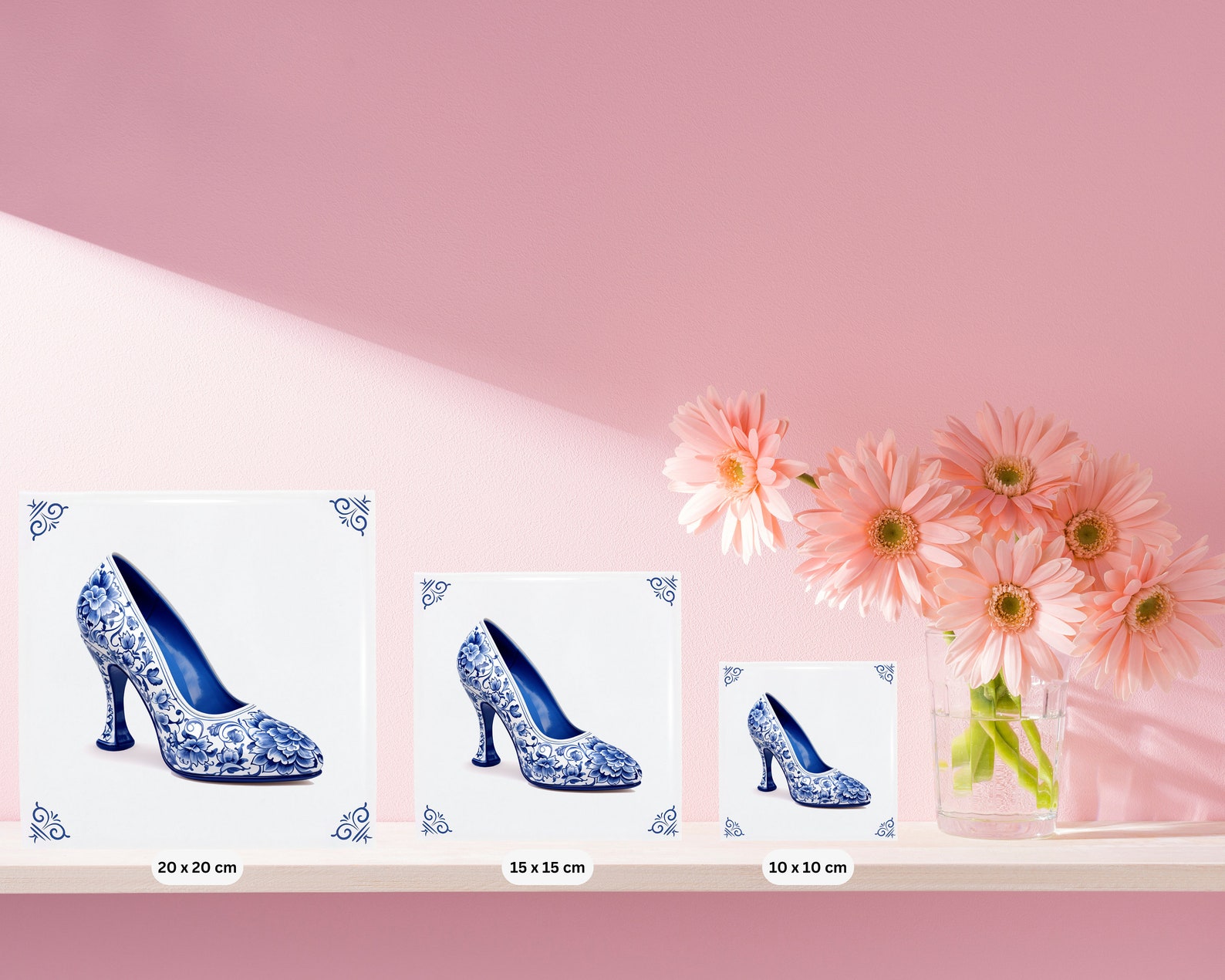 Delft Blue Ceramic Tile: Barbie High Heels Modern Dutch - Etsy