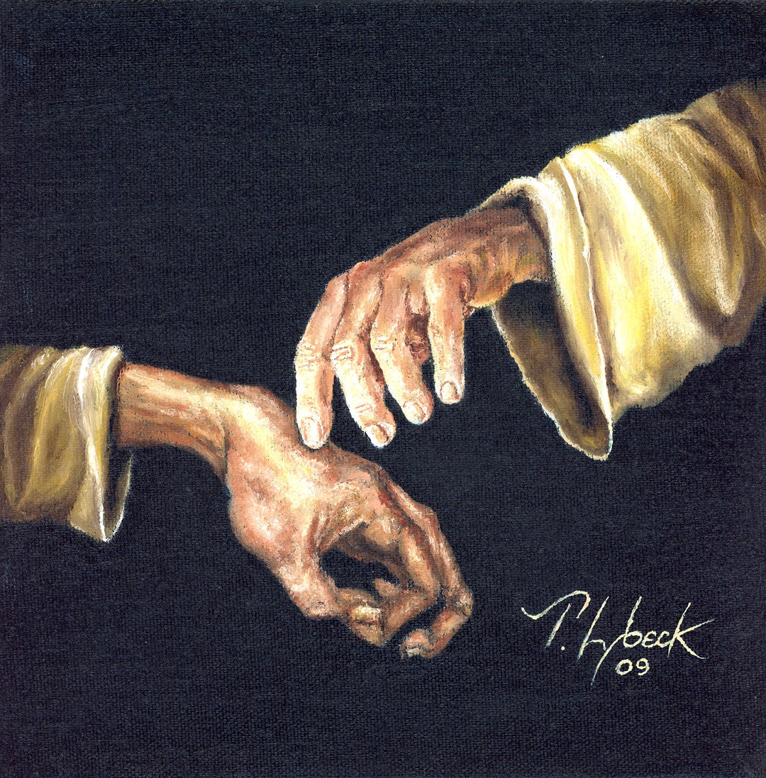 Jesus Healing Man With Withered Hand - an Original Oil Painting ...