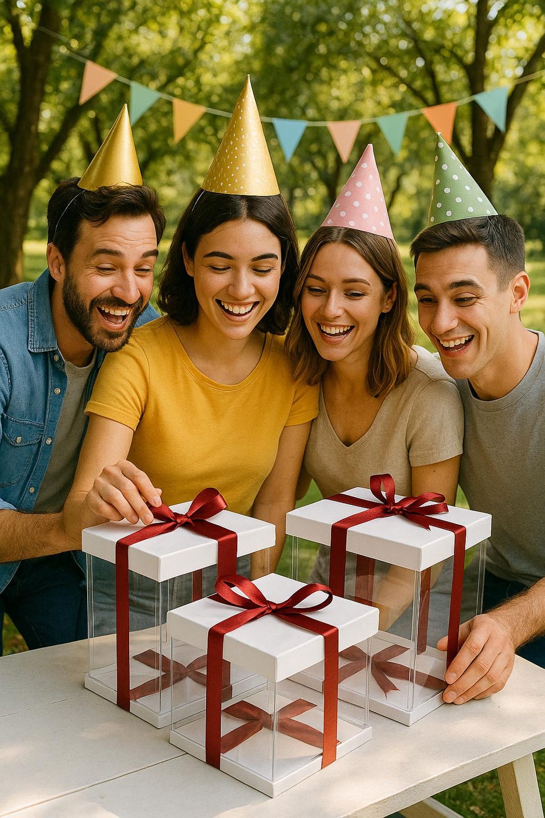 Clear Cake Box - 6 Inch Square Base - 20 Cm Tall - in White - Etsy UK
