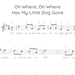 Oh Where Oh Where Has My Little Dog Gone Easy Piano Sheet Music ...