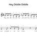 Hey Diddle Diddle Easy Piano Sheet Music, Digital Downloadable Musical ...