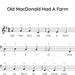 Old Macdonald Had A Farm Easy Piano Sheet Music, Digital Downloadable ...