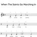 When the Saints Go Marching in Easy Piano Sheet Music (digital Download ...