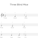 Three Blind Mice Easy Piano Sheet Music (digital Download), Kids ...