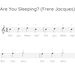 Are You Sleeping (frere Jacques) Easy Piano Sheet Music, Digital ...
