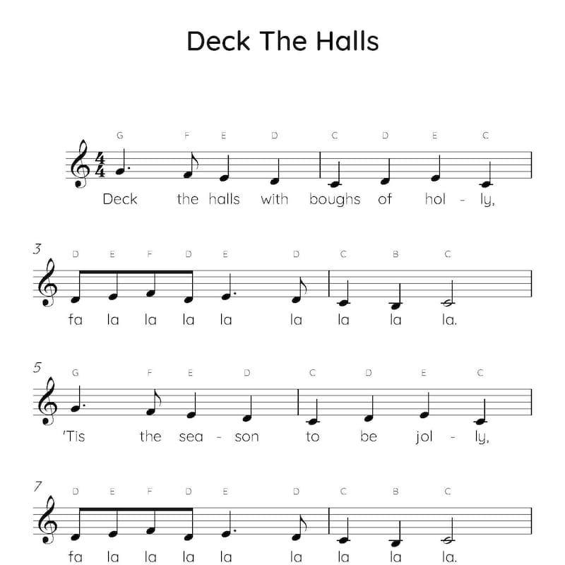 Piano Deck the Halls - Etsy