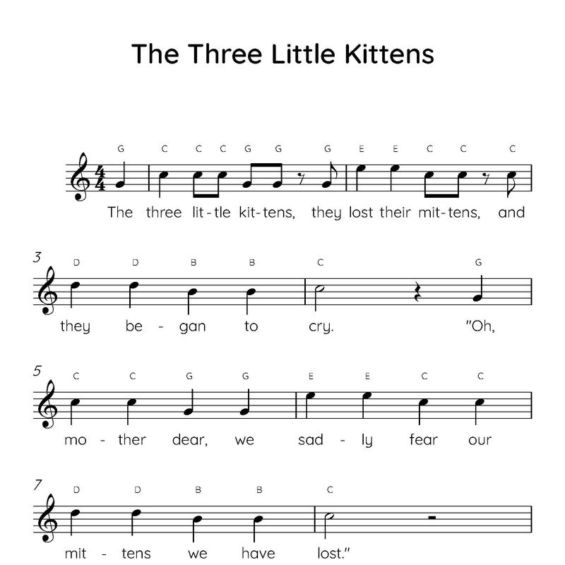 Three Little Kittens - Etsy