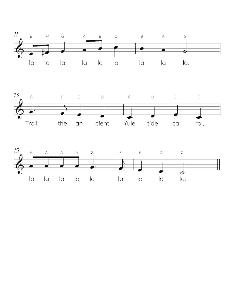 Deck The Halls Easy Piano Sheet Music, spartiti musicali digitali ...