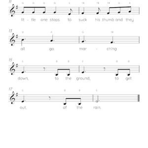 The Ants Go Marching Easy Piano Sheet Music, Digital Downloadable ...