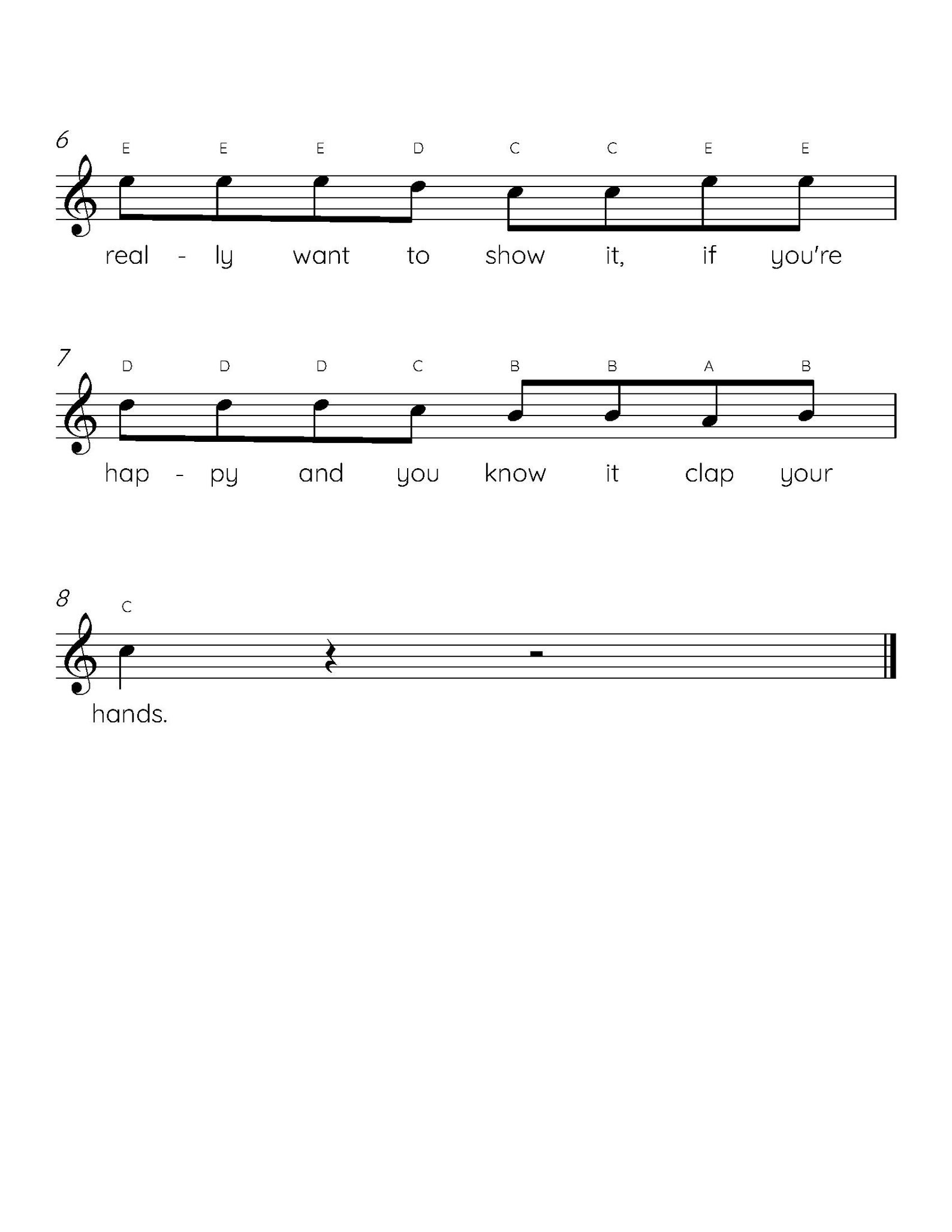 If You're Happy and You Know It Easy Piano Sheet Music (digital ...