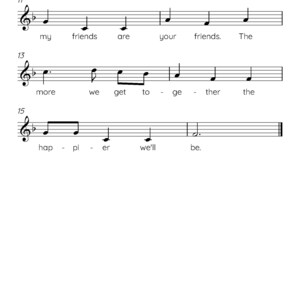The More We Get Together Easy Piano Sheet Music (digital Download ...