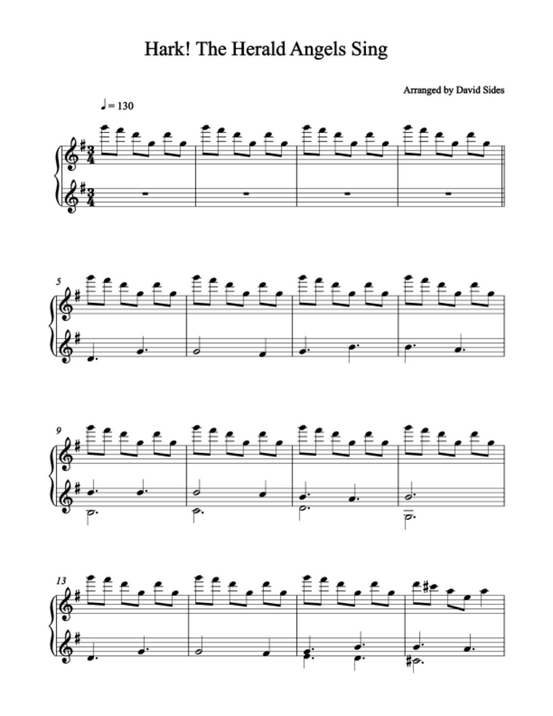 Hark the Herald Angels Sing Piano Sheet Music (digital Download ...