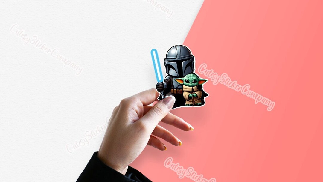 Baby Mando, Super Kawaii Sticker! Laptop, Planner, Phone Case, Sticker ...
