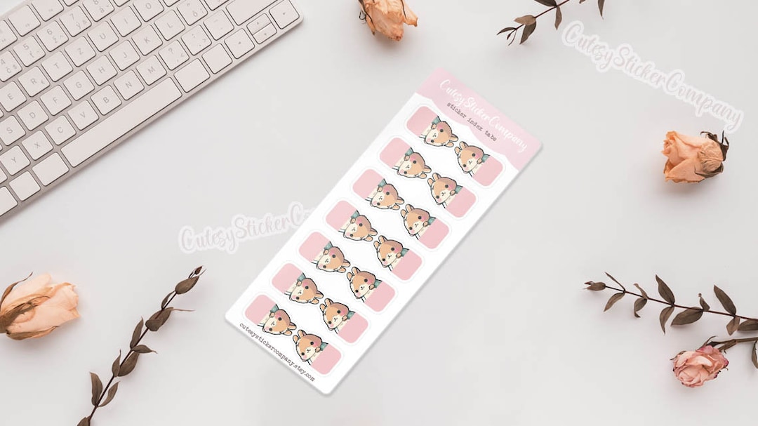 Cute Bunny Tabs - Cute Index Card Divider Stickers, Organisation ...