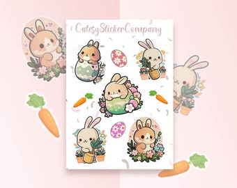 Baby Bunny Reading Sticker Rabbit Decal Vinyl Laptop - Etsy