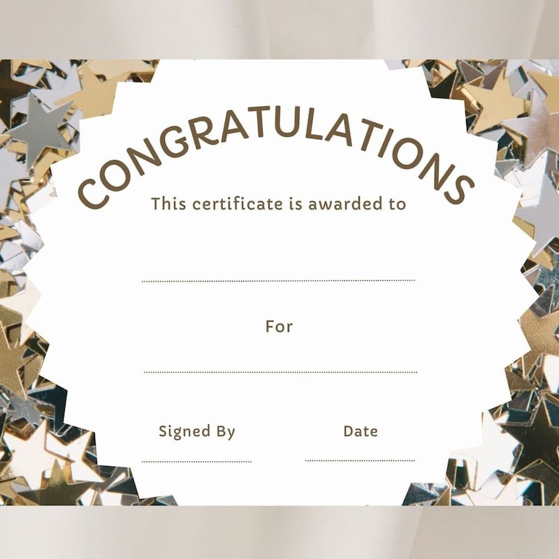 Congratulations Certificates - Etsy