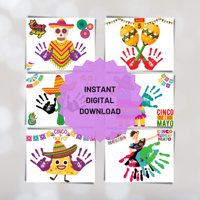 Cinco De Mayo Handprint Craft, Fifth of May Mexico Fiesta Celebration ...