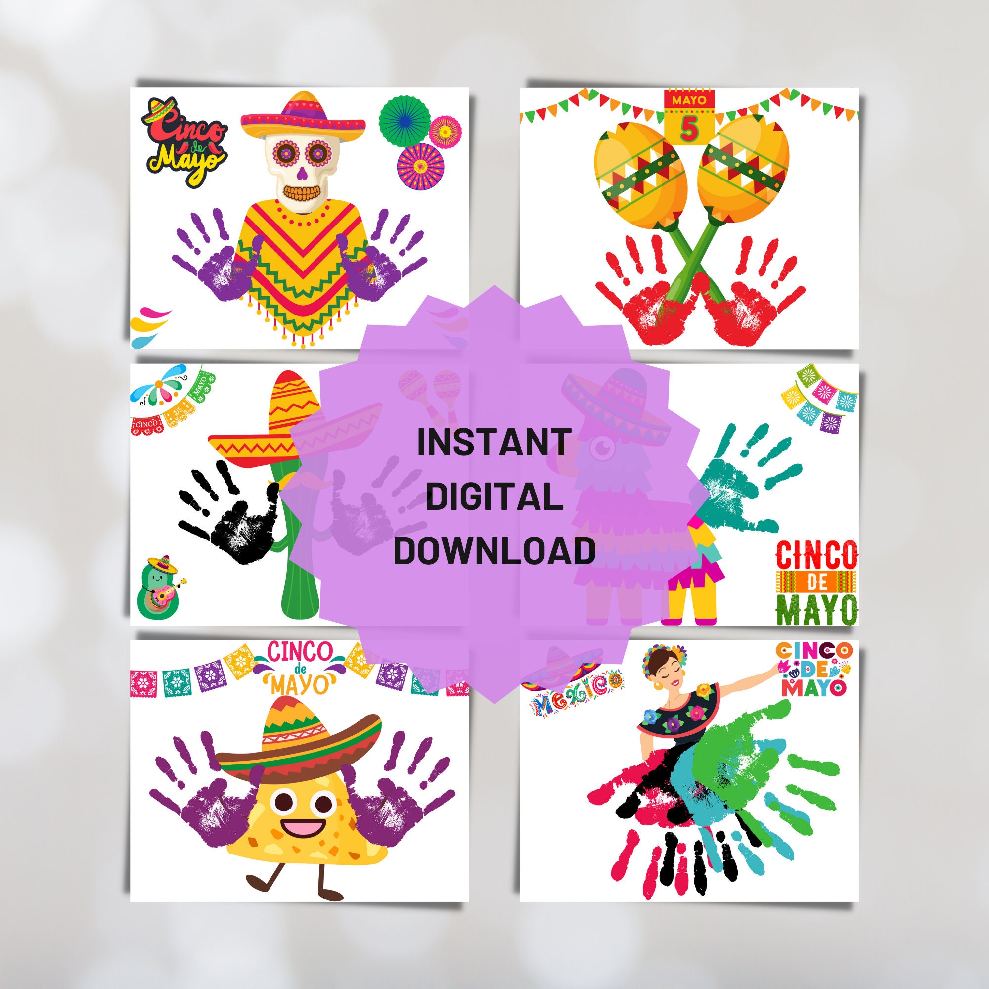 Cinco De Mayo Handprint Craft, Fifth of May Mexico Fiesta Celebration ...