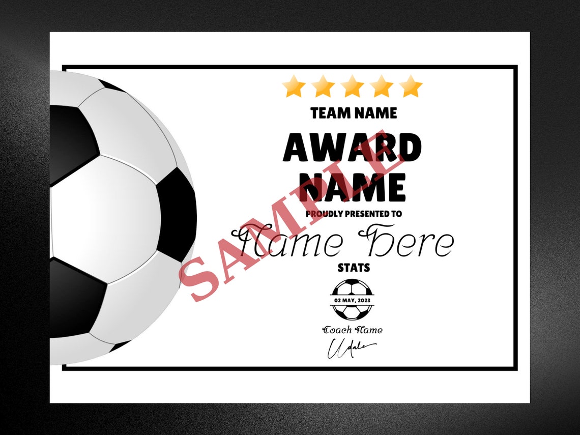 Sports Award Certificates Bundle Editable Template, Team Sports Player ...