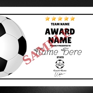 Sports Award Certificates Bundle, Editable Team Recognition (digital ...