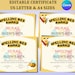 Editable Spelling Bee Certificate Template, Spelling Participant Award ...
