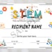 Editable STEM Award Certificate, Kids School Appreciation (canva ...
