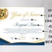 Editable Years of Service Award Certificate, Staff Recognition (canva ...