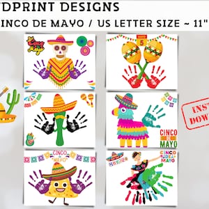 Cinco De Mayo Handprint Craft, Fifth of May Mexico Fiesta Celebration ...