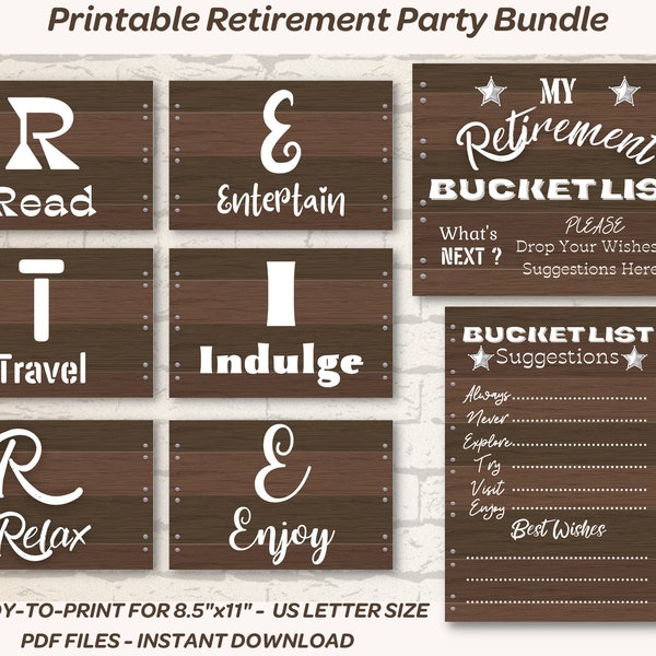 Retirement Bucket List - Etsy