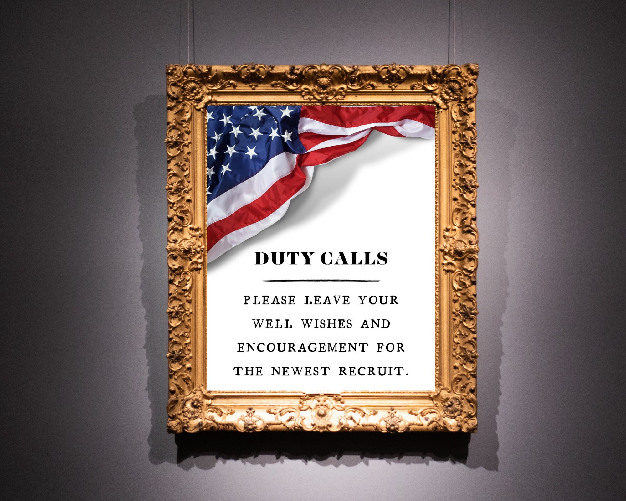 Printable Military Party Sign Bundle, USA Flag Military Decor Pack ...