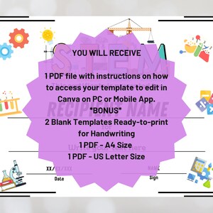 STEM Certificate Editable Canva Template, Printable Kids Award ...