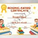 Editable Reading Award Certificate Template, Kids Classroom (digital ...