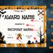 Editable Halloween Costume Award Certificate, Trick or Treat Costume ...