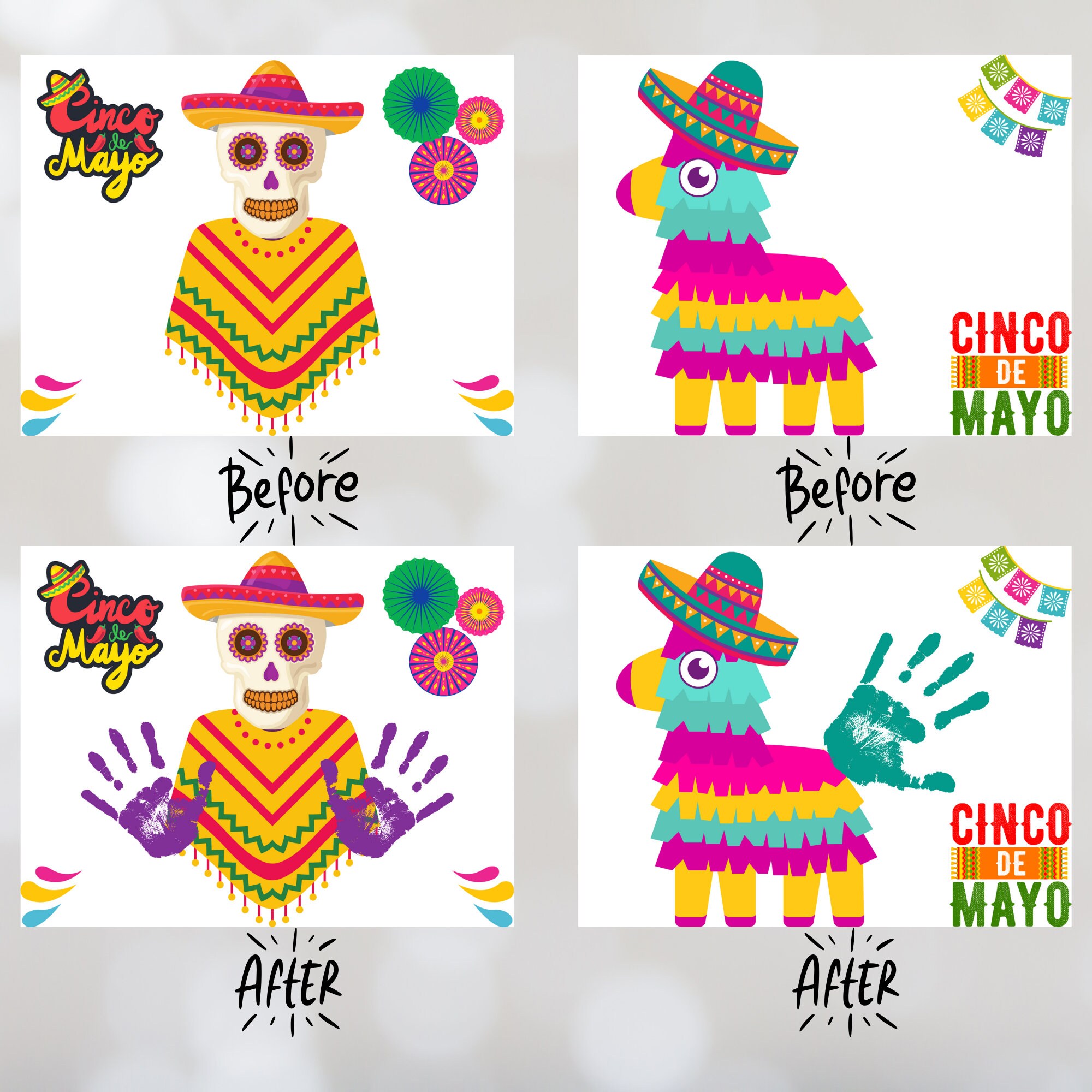 Cinco De Mayo Handprint Craft, Fifth of May Mexico Fiesta Celebration ...