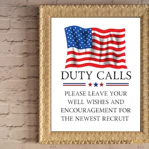 Printable Military Party Bundle | USA Flag Military Decor Pack ...