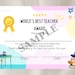 Teacher Appreciation Award Custom Certificate Template Worlds Best ...