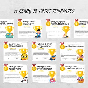 Funny World's Best Award Printable Certificate, Funny Family Reunion ...