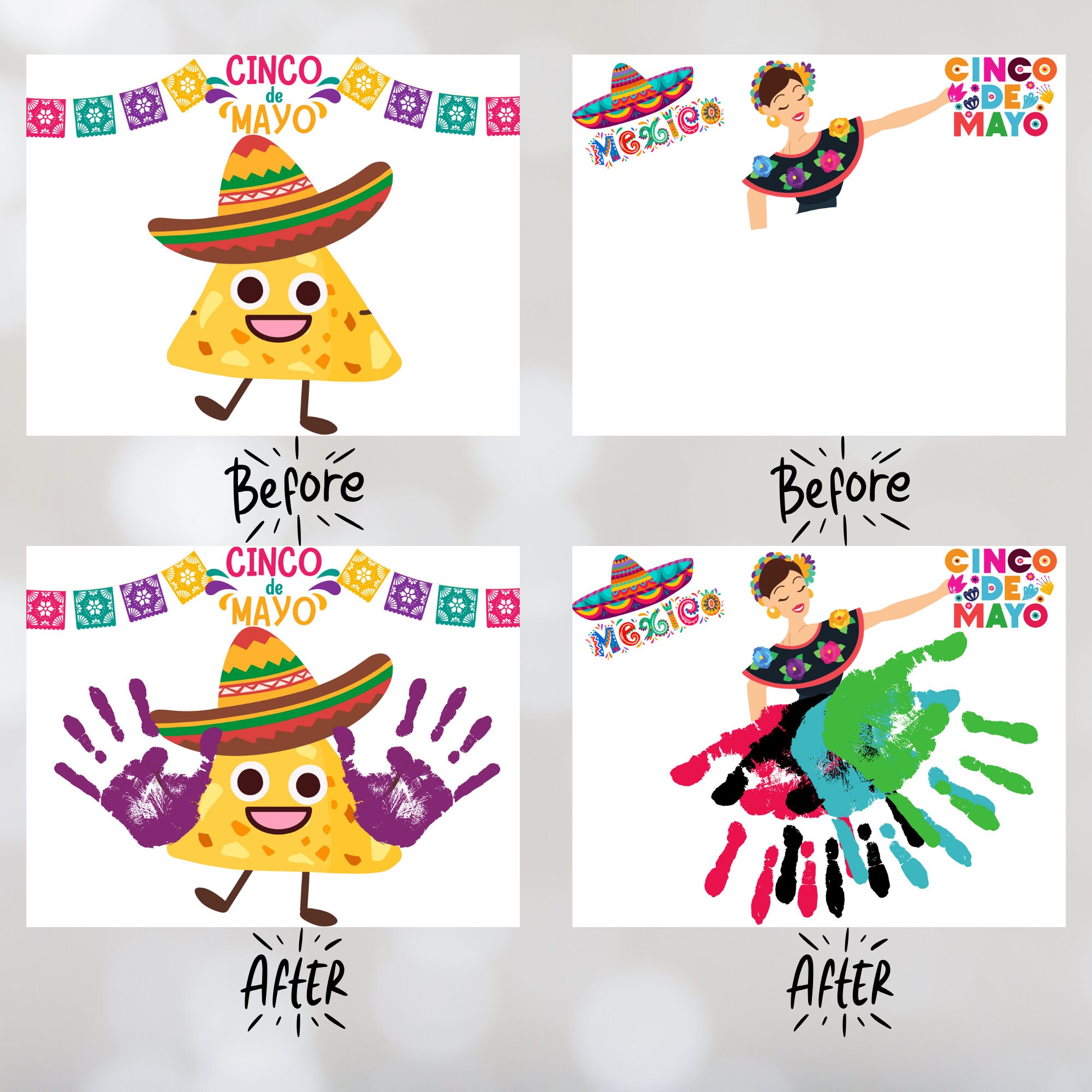 Cinco De Mayo Handprint Craft, Fifth of May Mexico Fiesta Celebration ...