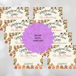 Printable Gingerbread House Awards Certificate, Best Gingerbread House ...