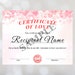 Editable Certificate of Love, Appreciation Award (PDF) - Etsy