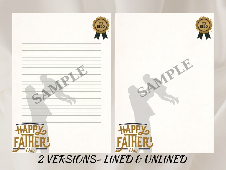 Fathers Day Printable Paper A4 Lined Letter to Daddy - Etsy
