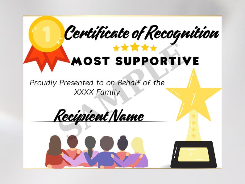 Editable Family Reunion Awards, Funny Certificates (digital Download ...